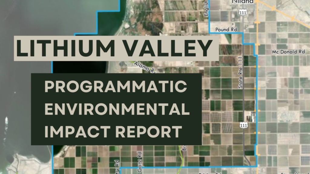 Lithium Valley: Programmatic Environmental Impact Report (PEIR ...